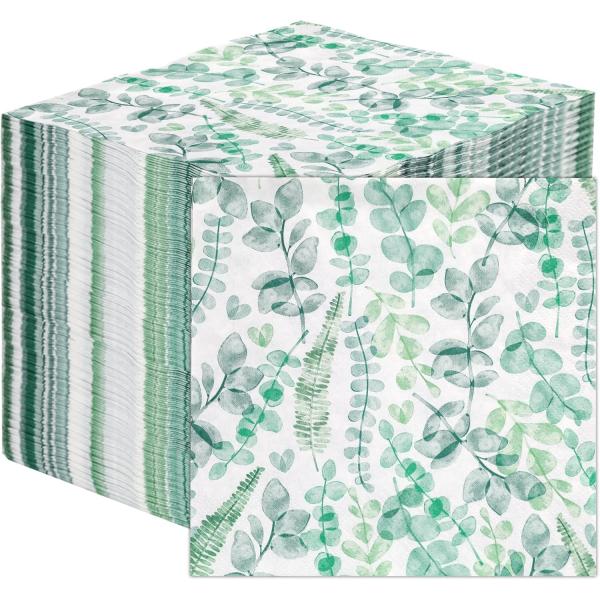 ・エレガントなデザイン。繊細で落ち着いたユーカリの葉のプリントでムードを演出。結婚式、ブライダルシャワー、ガーデンパーティー、アフタヌーンティー、ベビーシャワー、ブランチビュッフェ、日常のテーブルスタイリングに最適です。 この上品なグリーン...