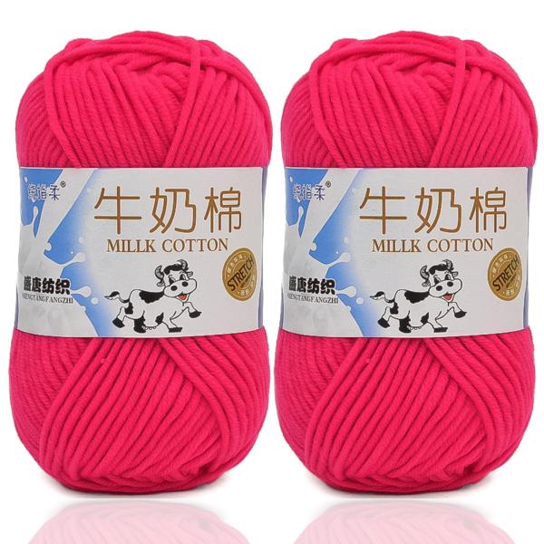 ・5 Ply Milk Cotton Yarn：This Milk Cotton Yarn For Crocheting Per Volume Weighing 50g/1.76oz，100m/109yd. #2 Fine,Thicknes...