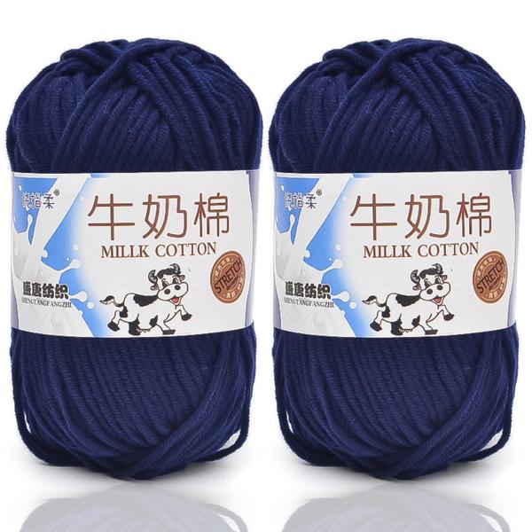 ・5 Ply Milk Cotton Yarn：This Milk Cotton Yarn For Crocheting Per Volume Weighing 50g/1.76oz，100m/109yd. #2 Fine,Thicknes...