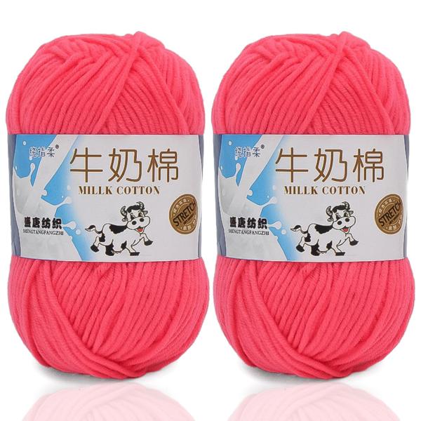 ・5 Ply Milk Cotton Yarn：This Milk Cotton Yarn For Crocheting Per Volume Weighing 50g/1.76oz，100m/109yd. #2 Fine,Thicknes...