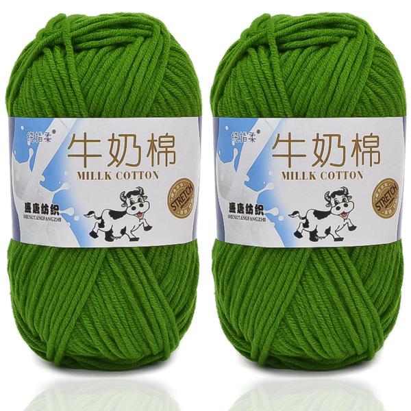 ・5 Ply Milk Cotton Yarn：This Milk Cotton Yarn For Crocheting Per Volume Weighing 50g/1.76oz，100m/109yd. #2 Fine,Thicknes...