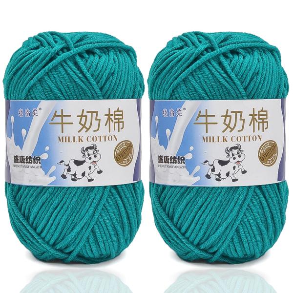 ・5 Ply Milk Cotton Yarn：This Milk Cotton Yarn For Crocheting Per Volume Weighing 50g/1.76oz，100m/109yd. #2 Fine,Thicknes...