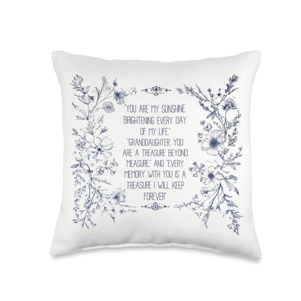 ・Gifts from Grandmothers. Keepsake throw pillow. You are my sunshine, brightening every day of my life," "Granddaughter,...