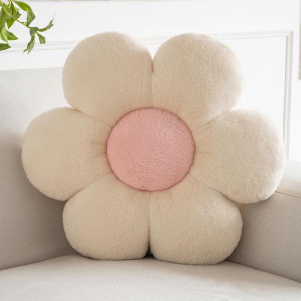 ・Soft Premium Material: Enhance your home decor with this flower-shaped pillow made from soft artificial rabbit fur. It'...