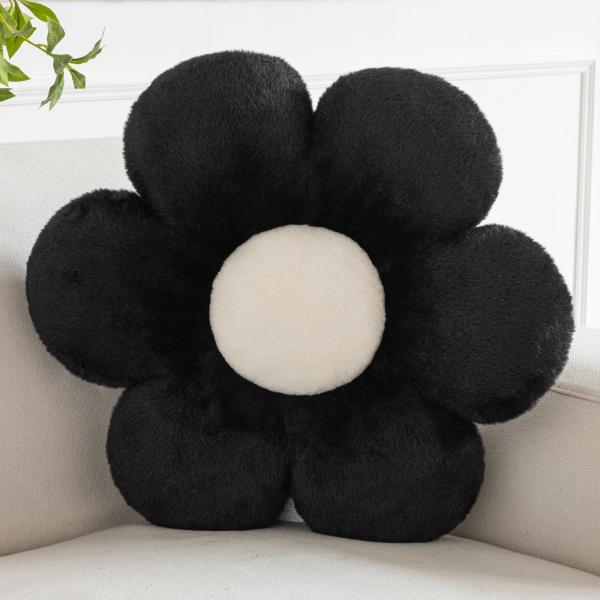 ・Soft Premium Material: Enhance your home decor with this flower-shaped pillow made from soft artificial rabbit fur. It'...