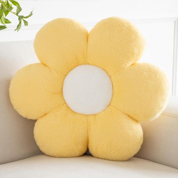 ・Soft Premium Material: Enhance your home decor with this flower-shaped pillow made from soft artificial rabbit fur. It'...