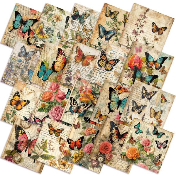 ・Colorful Butterfly Theme: impart life to your creations with our vintage butterfly fabric, each square is full of sever...