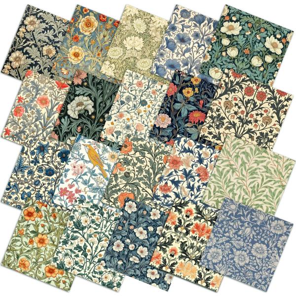 ・Colorful William Morris Flowers Theme: impart life to your creations with our vintage william morris flowers fabric, ea...