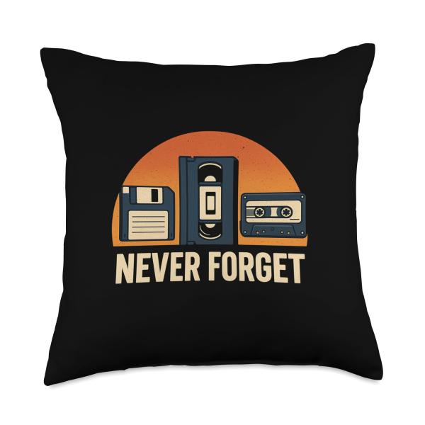 ・Classic icons of the past: floppy disk, VHS tape, and cassette. A nostalgic design for retro tech fans.・Perfect for gee...