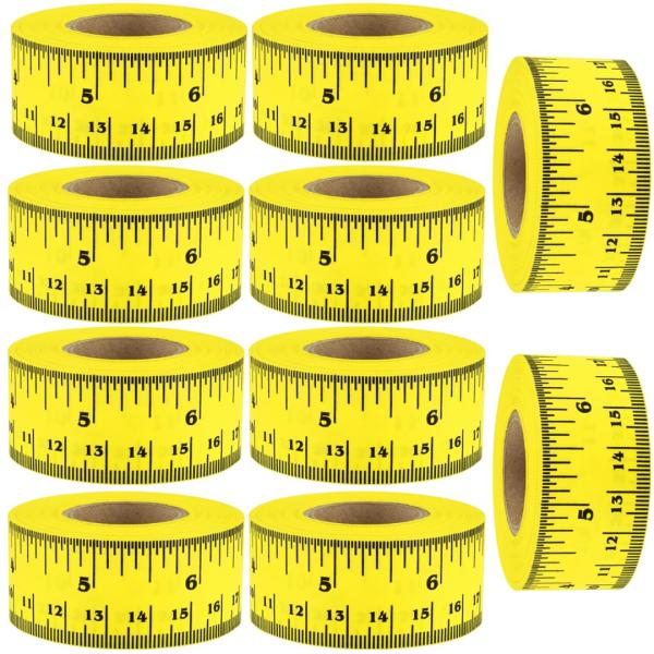 ・Versatile Measuring Solution: Features adhesive backed tape measure that repeats every 12 inches with both metric ruler...
