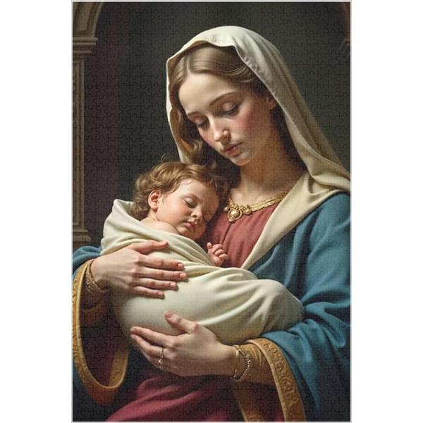 ・Wooden Puzzle: Our virgin mary Jigsaw Puzzle Is Expertly Crafted From Eco-Friendly Wood, Ensuring A Premium Product Tha...