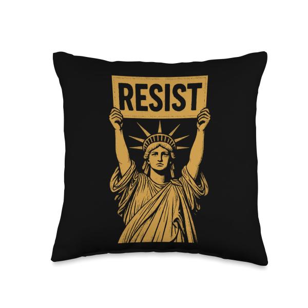 ・The Statue of Liberty stands tall with a sign reading 'RESIST,' challenging unjust tariffs. It's a rally cry for protes...