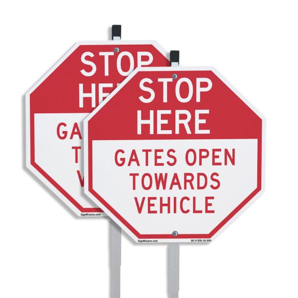 ・DURABLE ALL-WEATHER DESIGN: 2 Pack of 10" x 10" commercial-grade plastic signs. Made from UV-protected, industrial-stre...