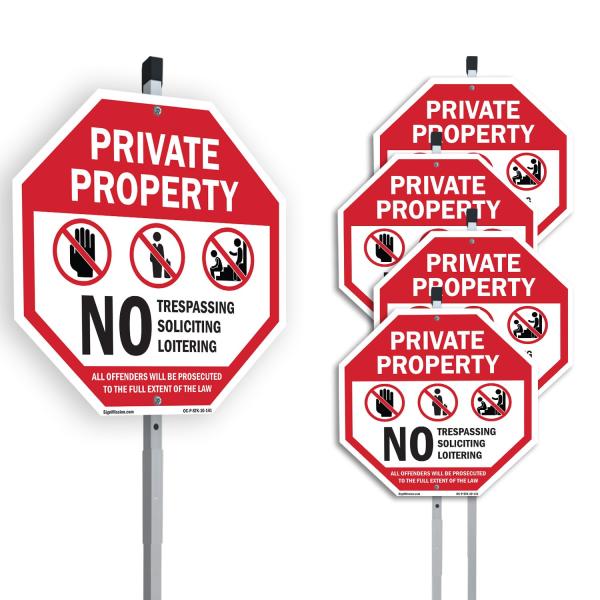 ・DURABLE ALL-WEATHER DESIGN: 5 Pack of 10" x 10" commercial-grade aluminum signs. their UV-protected, rust and corrosion...