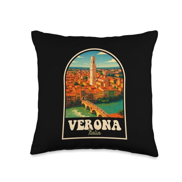 ・Verona Italia design with Ponte Pietra, Torre dei Lamberti, and Adige River views - perfect for fans of Italian cities,...