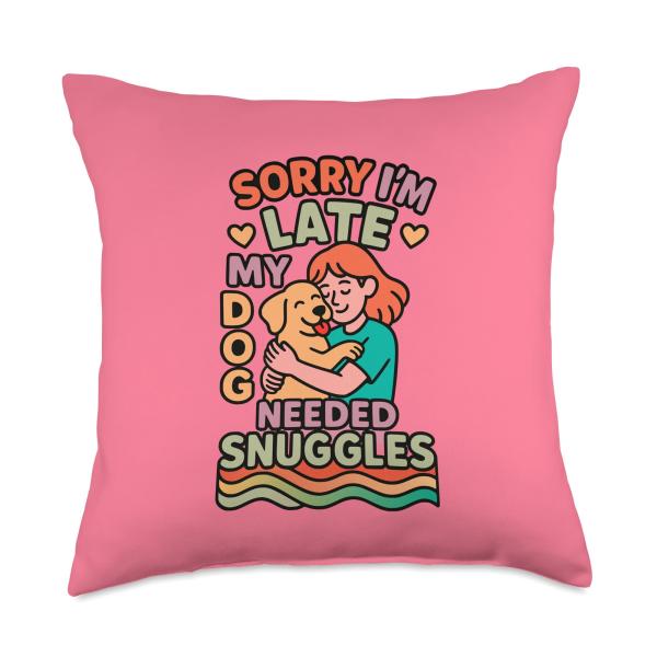 ・Made for dog lovers who know snuggle time is serious business. This warm design shows a happy pet parent hugging their ...