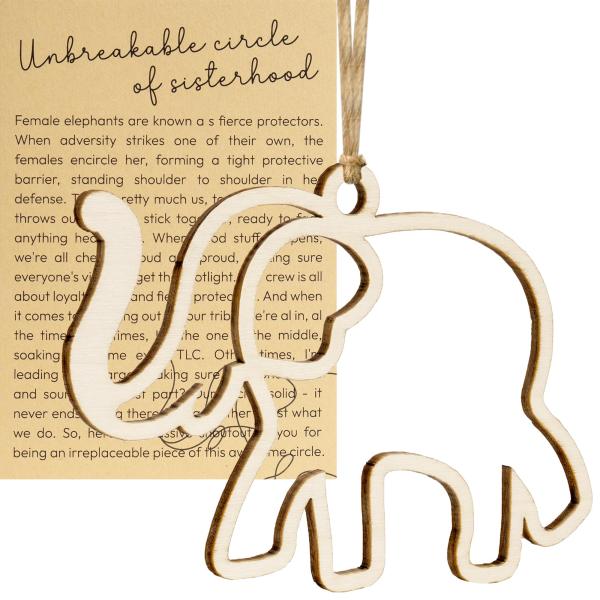 ・? ELEPHANT ORNAMENT WITH STORY CARD: This beautifully crafted Sisterhood Elephant Ornament for Women Tribe comes with a...
