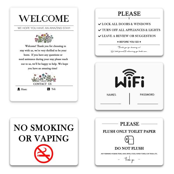 ・Welcome Magnet Signage (5"×7") : Ensure a warm first impression with our elegant greeting board featuring a sturdy magn...