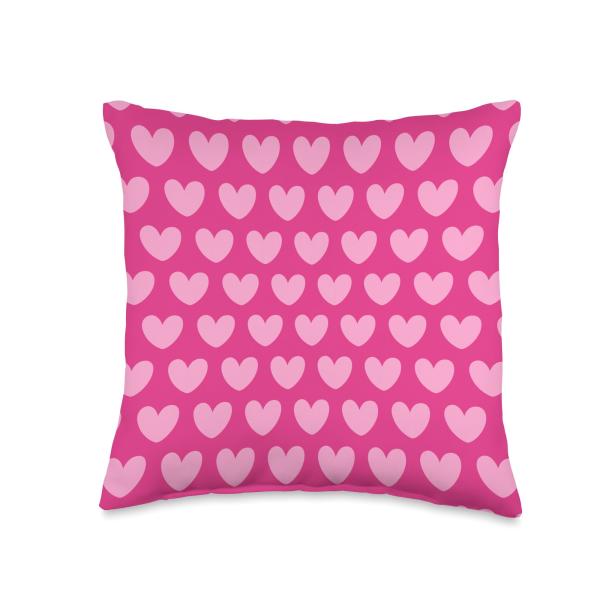 ・Cute and Unique Hot Pink ＆ Lavender Light Pink Heart Love Romantic Heart Girly Fuchsia Decorative Pattern Art Design fo...