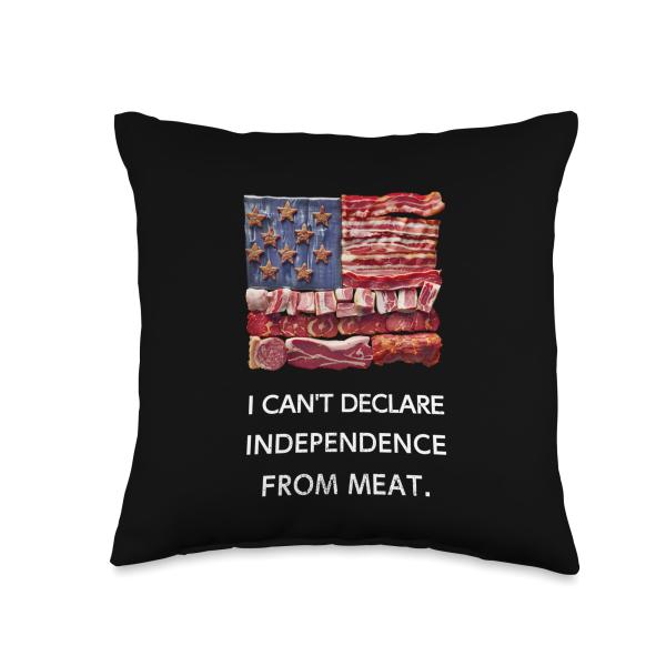 ・This is a humorous design based on the idea: "I can't declare independence from meat."・Celebrate Independence Day with ...