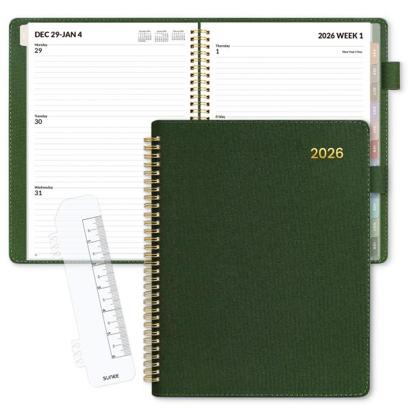 ・2026 Professional Planner - Cover from January 2026 to December 2026, Features 12 months of monthly and weekly pages, a...