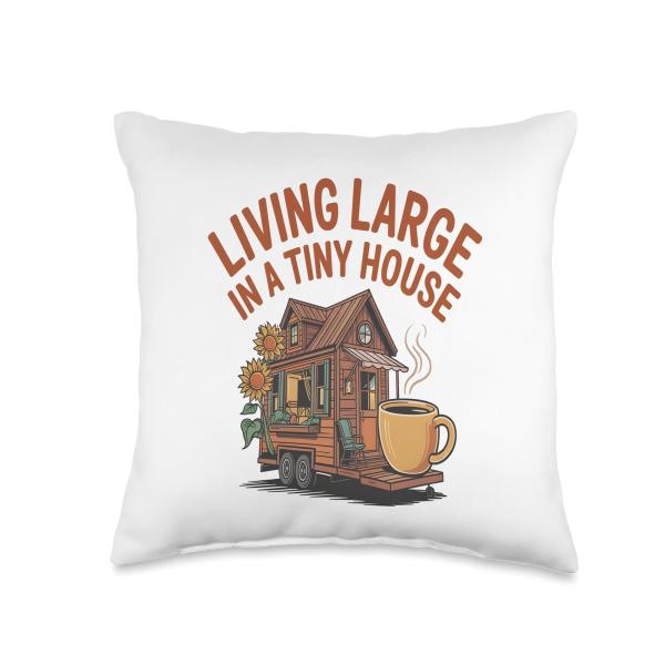 ・Showcases your minimalist lifestyle choice! This "Living Large in a Tiny House" graphic is ideal for tiny home dwellers...
