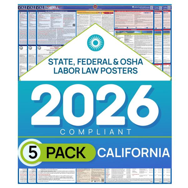 ・2026 Compliance Solution with New Paid Sick Leave: Stay compliant with the updated California labor law poster 2026 Eng...