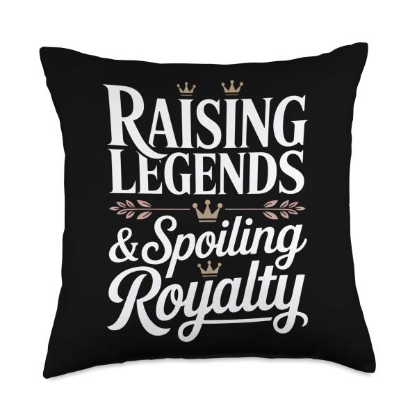 ・Perfect for parents who take pride in raising legends and spoiling their little royals. Text: 'Raising Legends ＆ Spoili...