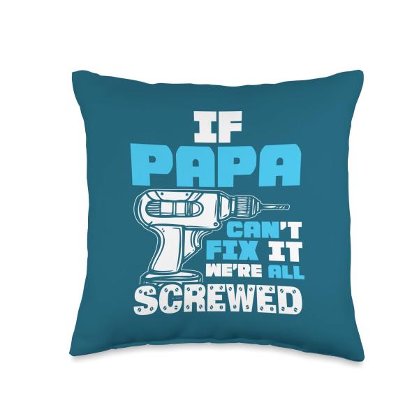 ・Unique funny and cheeky papa can't fix it we're all screwed quote with power drill illustration design for men, boys, d...