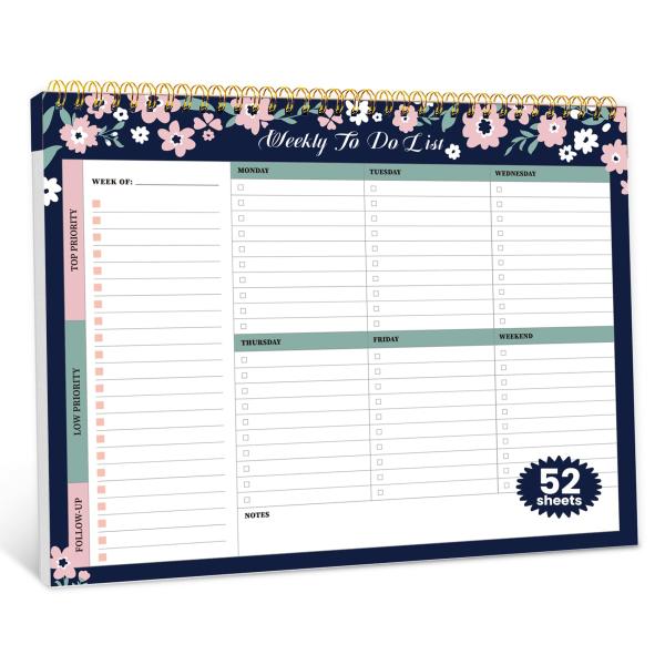 ・【生産性を最大化】当社の週間ToDoリストメモ帳は、優先順位、低優先順位、フォローアップの分類されたセクションを特徴とする包括的なタスク管理システムを提供し、効率的な優先順位付けとタスク完了を保証します。・【柔軟なウィークリープラン】52...