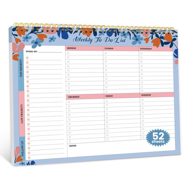 ・【生産性を最大化】当社の週間ToDoリストメモ帳は、優先順位、低優先順位、フォローアップの分類されたセクションを特徴とする包括的なタスク管理システムを提供し、効率的な優先順位付けとタスク完了を保証します。・【柔軟なウィークリープラン】52...