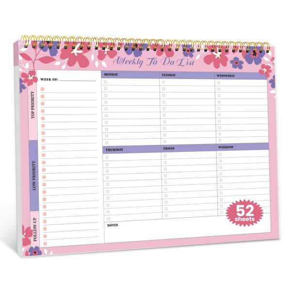 ・【生産性を最大化】当社の週間ToDoリストメモ帳は、優先順位、低優先順位、フォローアップの分類されたセクションを特徴とする包括的なタスク管理システムを提供し、効率的な優先順位付けとタスク完了を保証します。・【柔軟なウィークリープラン】52...