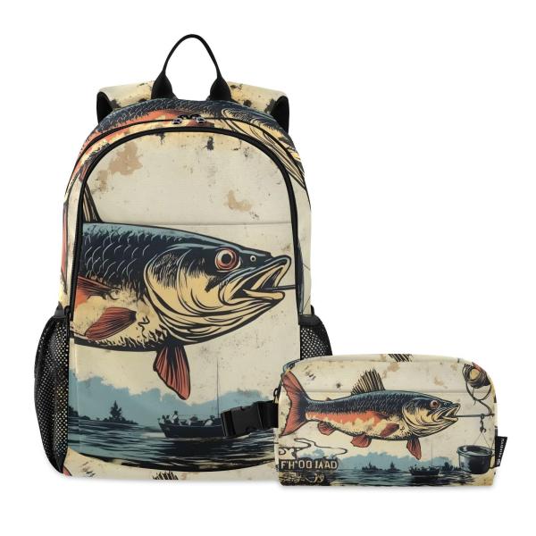 ・Multi-functional Storage: The backpack features multiple pockets for organized storage; the lunch bag is compact and li...