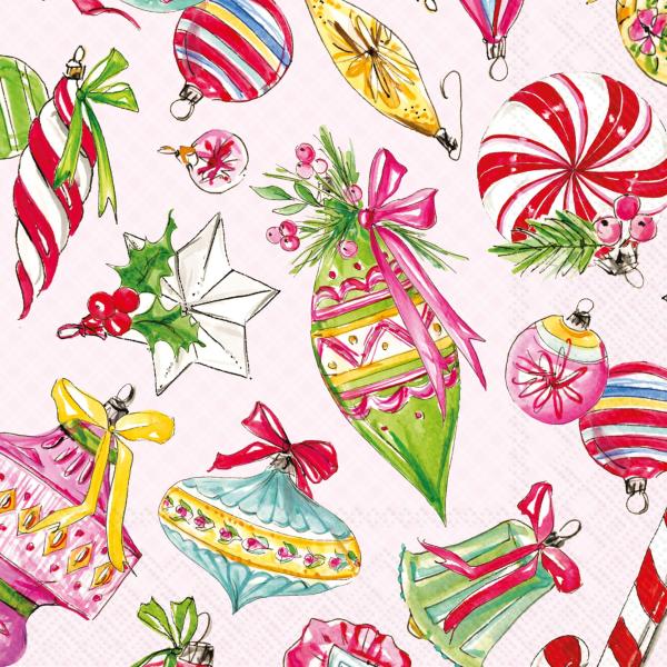 ・3-PLY PAPER NAPKINS Package of 20 premium quality paper napkins featuring design by artist Rosanne Beck・FOR COCKTAIL PA...