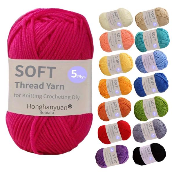 ・More than 20 colors are available,Acrylic,5 plys,110m Lenght,50g weight・Super Soft, durable yarn in a generous palette ...