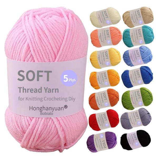 ・More than 20 colors are available,Acrylic,5 plys,110m Lenght,50g weight・Super Soft, durable yarn in a generous palette ...