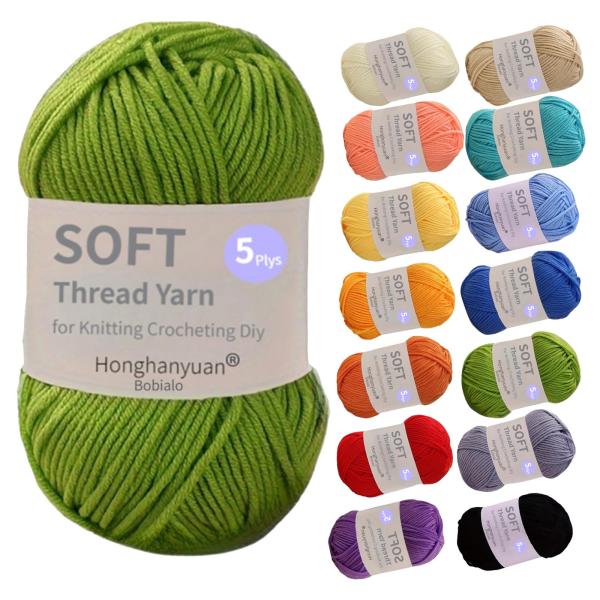 ・More than 20 colors are available,Acrylic,5 plys,110m Lenght,50g weight・Super Soft, durable yarn in a generous palette ...