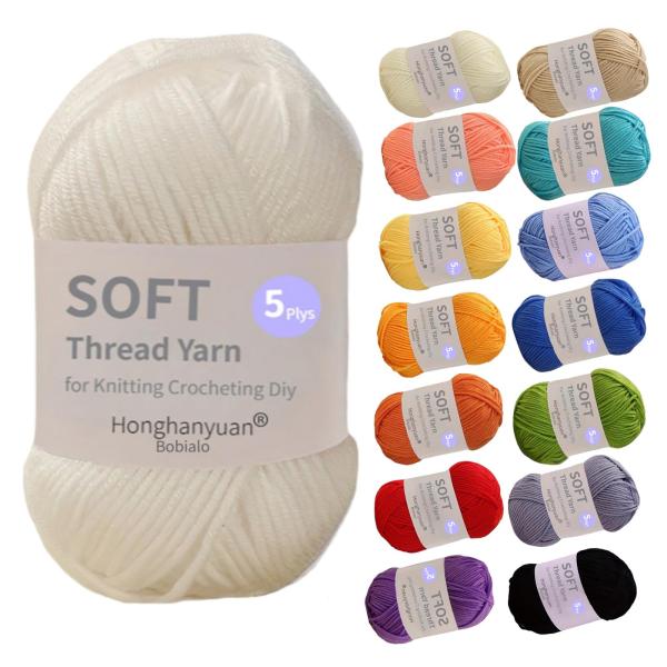 ・More than 20 colors are available,Acrylic,5 plys,110m Lenght,50g weight・Super Soft, durable yarn in a generous palette ...