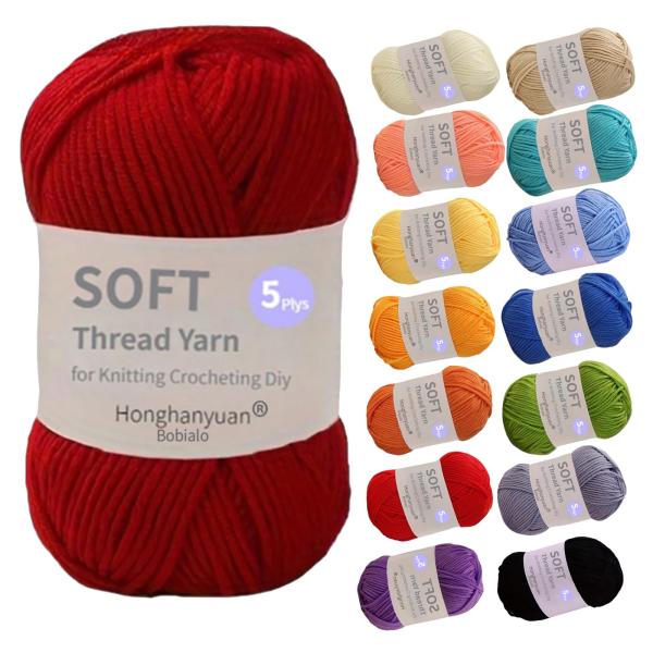 ・More than 20 colors are available,Acrylic,5 plys,110m Lenght,50g weight・Super Soft, durable yarn in a generous palette ...