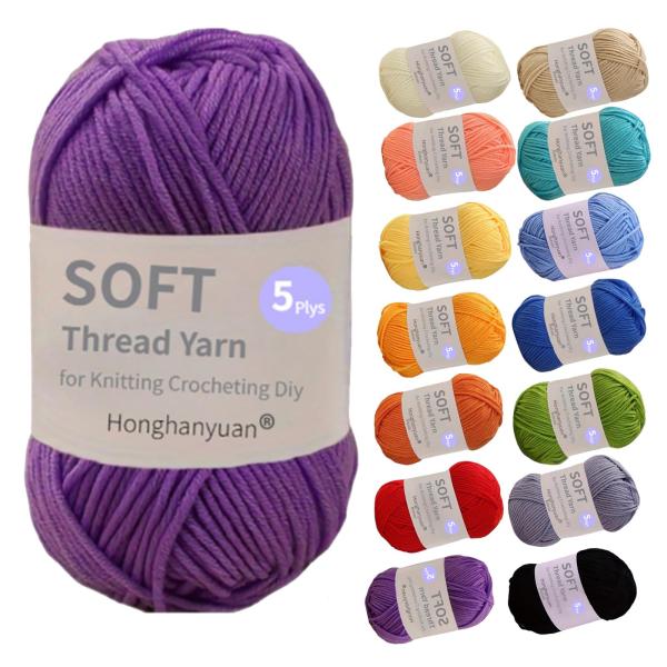 ・More than 20 colors are available,Acrylic,5 plys,110m Lenght,50g weight・Super Soft, durable yarn in a generous palette ...