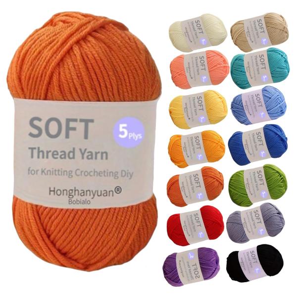 ・More than 20 colors are available,Acrylic,5 plys,110m Lenght,50g weight・Super Soft, durable yarn in a generous palette ...