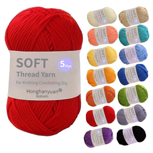 ・More than 20 colors are available,Acrylic,5 plys,110m Lenght,50g weight・Super Soft, durable yarn in a generous palette ...