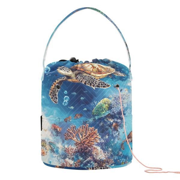 ・Fashion: The yarn bag is made of 100% polyester wave stitched material, which is reusable, practical, stylish and uniqu...