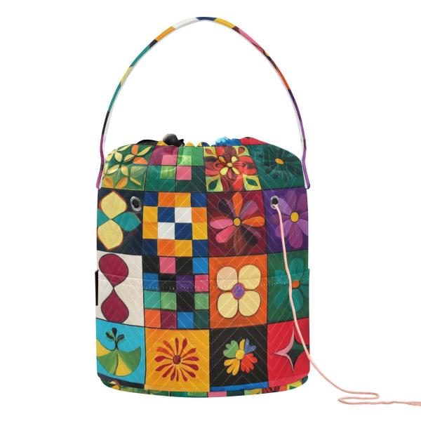 ・Fashion: The yarn bag is made of 100% polyester wave stitched material, which is reusable, practical, stylish and uniqu...