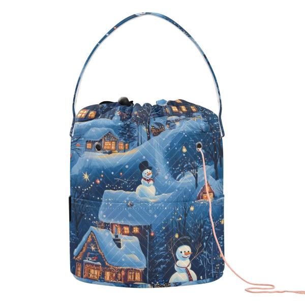 ・Fashion: The yarn bag is made of 100% polyester wave stitched material, which is reusable, practical, stylish and uniqu...