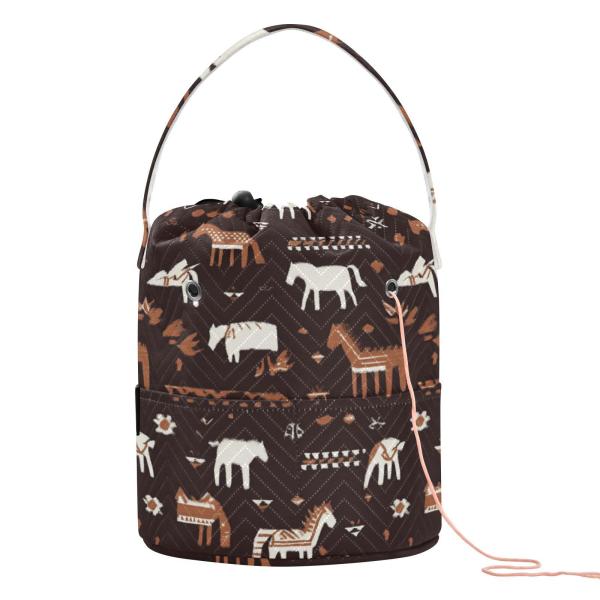 ・Fashion: The yarn bag is made of 100% polyester wave stitched material, which is reusable, practical, stylish and uniqu...