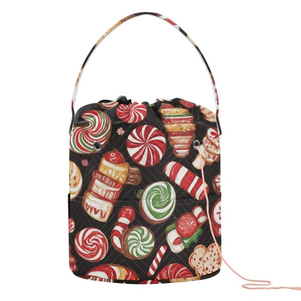 ・Fashion: The yarn bag is made of 100% polyester wave stitched material, which is reusable, practical, stylish and uniqu...
