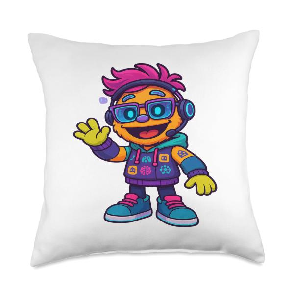 ・Vibrant ＆ Unique Design - Features , a playful AI-themed puppet character in a bold and colorful digital style. Perfect...