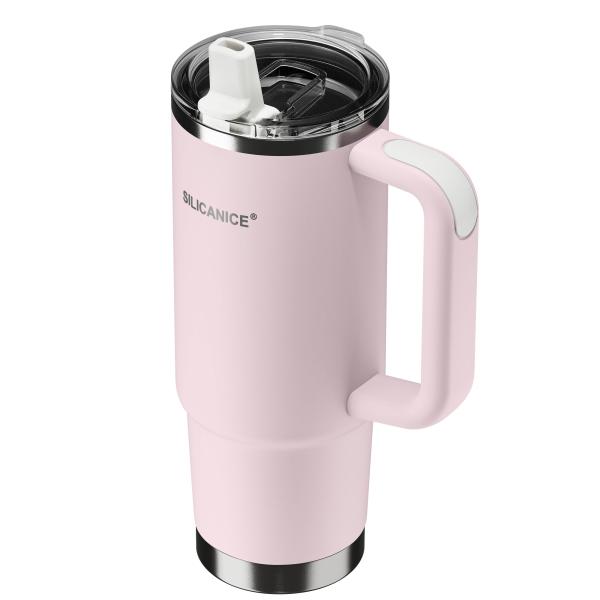 ・Odor-Free ＆ Easy Sip Spout | Full Food-Grade Build (Tritan+Silicone+Steel)・Detachable Spout Lid | 1s Pop-off, Easy Clea...