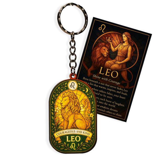 ・? Premium Zodiac Suncatcher Keychain - A Celestial Touch You Can Carry Crafted from high-quality transparent acrylic wi...